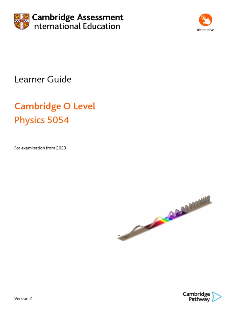 5054 Learner Guide (For Examination From 2023) | PDF | Force | Temperature
