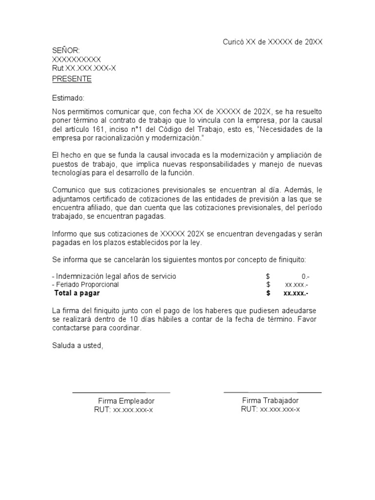 Modelo Carta de Aviso | PDF
