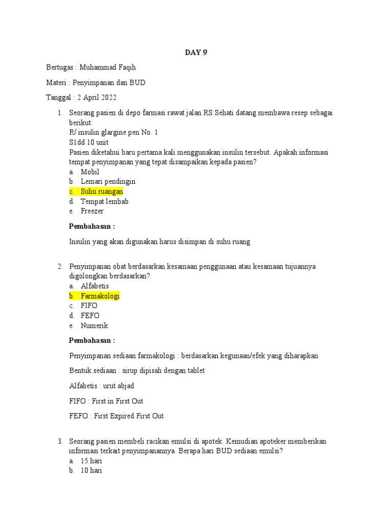 Panduan Penyimpanan Obat dan BUD | PDF