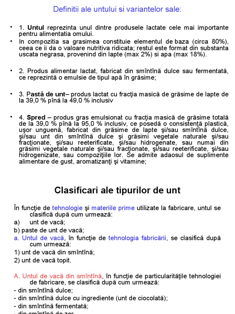 Tehnologia de Fabricare A Untului | PDF
