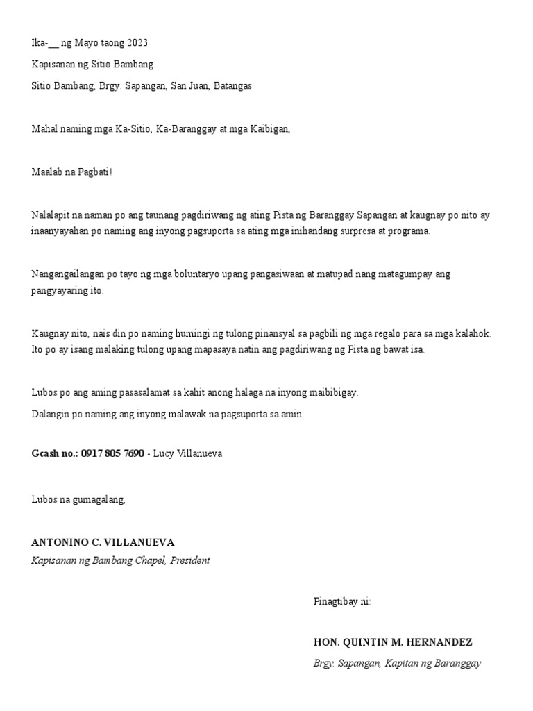 Solicitation Letter | PDF