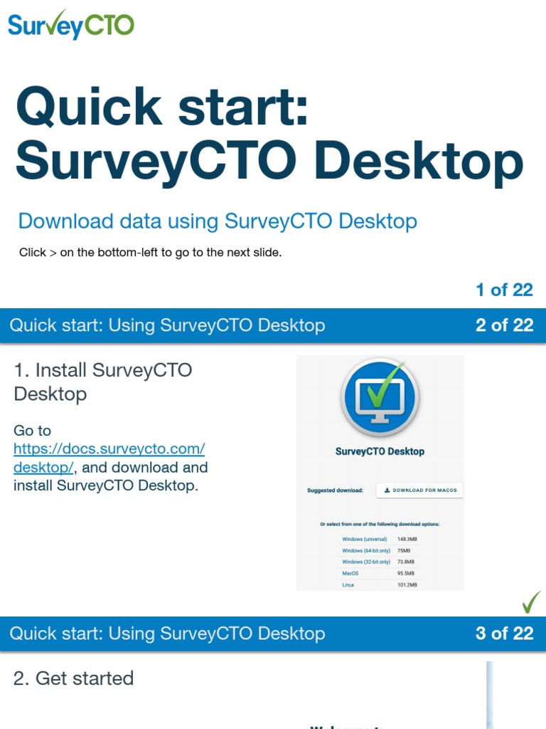 3.2. SurveyCTO Quick Start - Desktop With Workspaces | PDF | Password ...