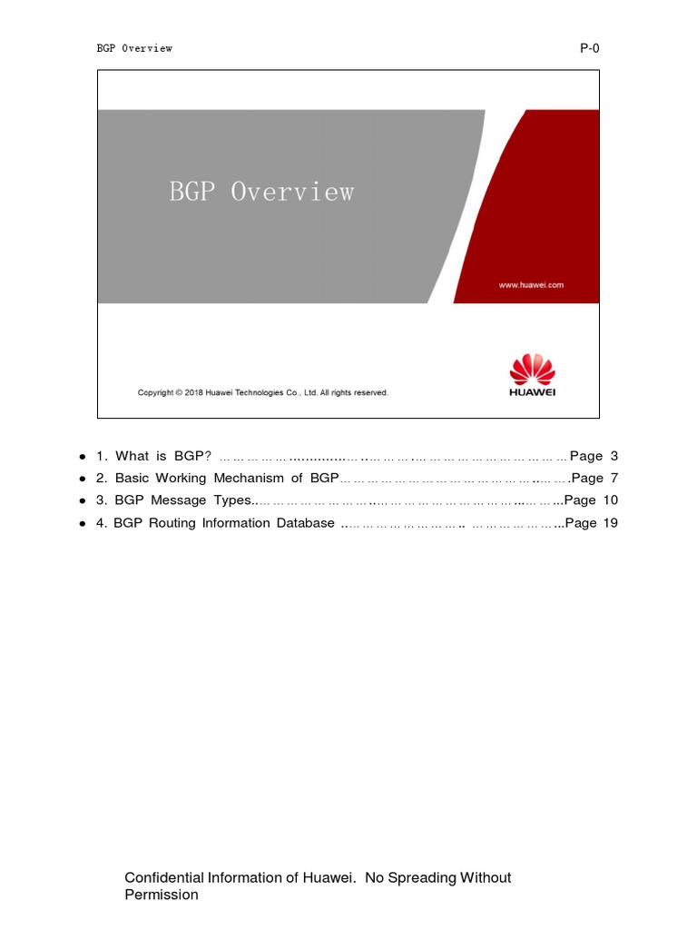 Module 3.3-ODC112023 BGP Overview ISSUE1 | PDF | Routing | Router (Computing)