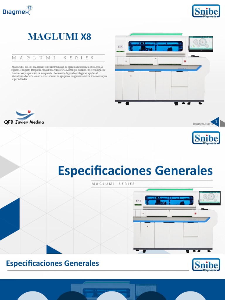Analizador MAGLUMI X8: Especificaciones y Funciones | PDF | Ciencias ...