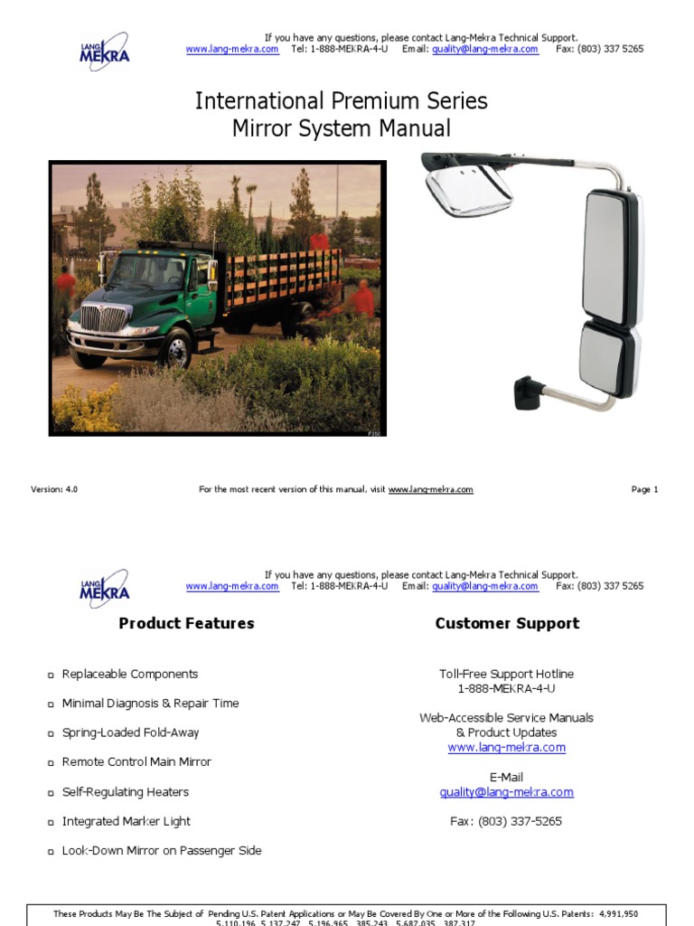 LANG MEKRA Manual Servicio International Premium | PDF | Electrical ...