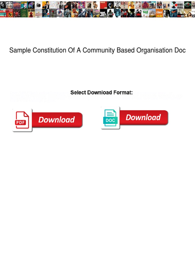 Sample Constitution for Community CBO | PDF | Board Of Directors ...