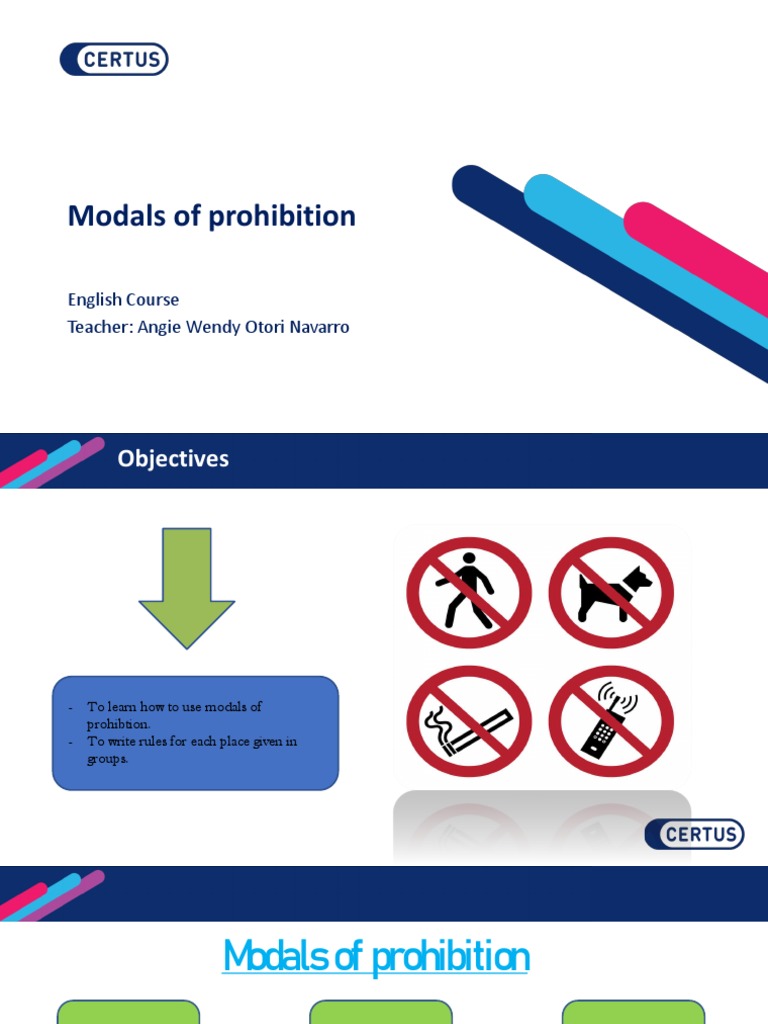 English Modals of Prohibition | PDF