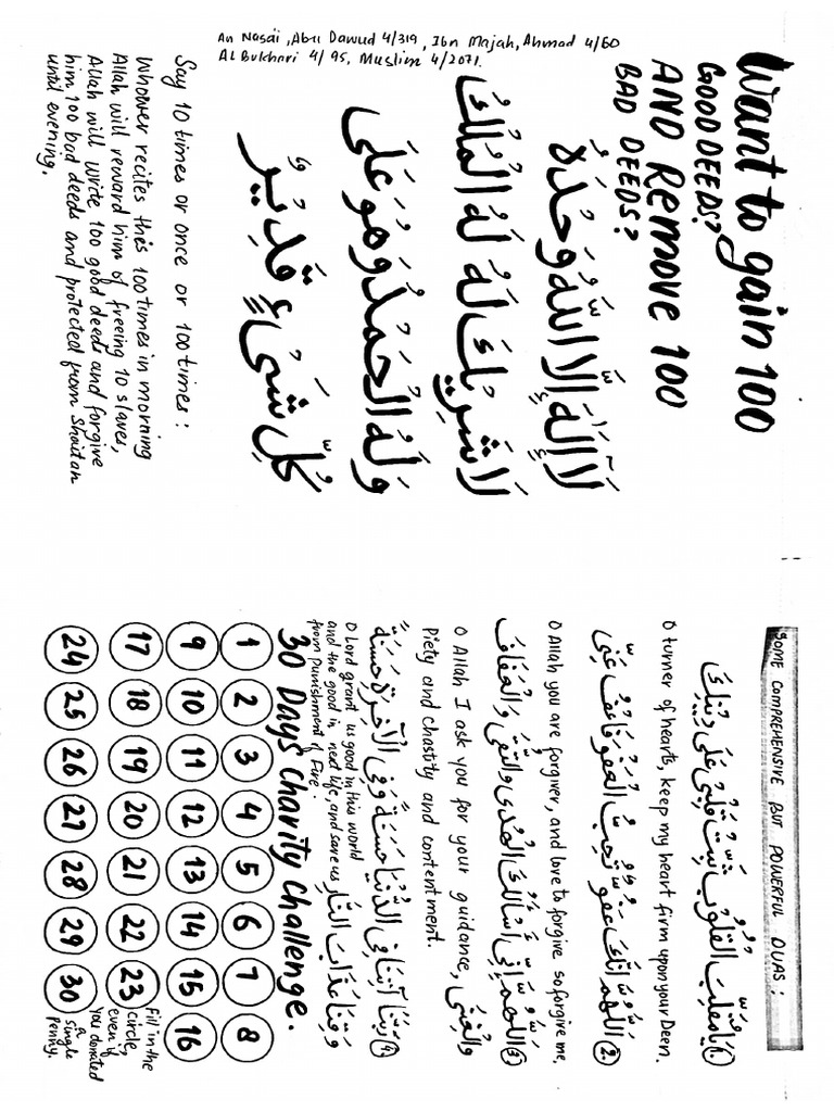 Ramadhan Checklist 2023 | PDF