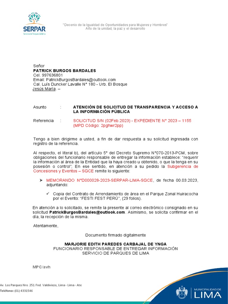 Carta 2023 Staip | PDF