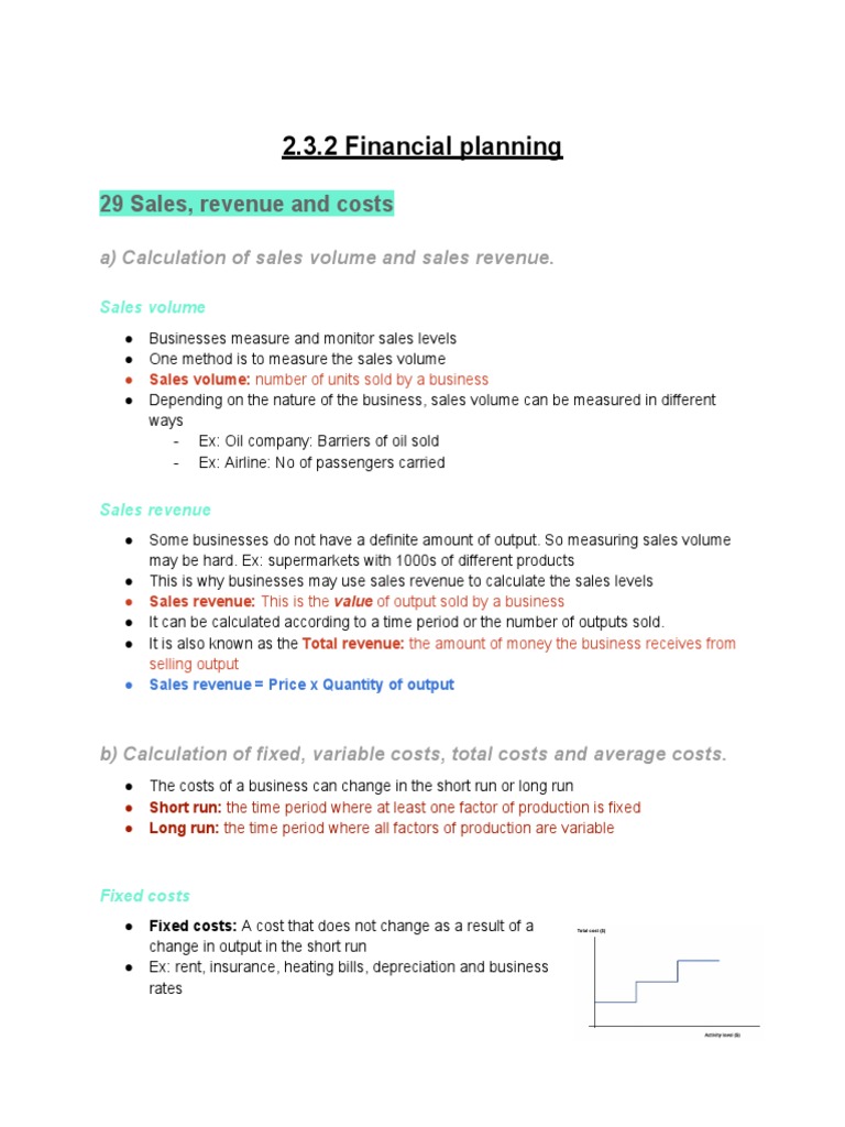 Business Studies - 2.3.2 Financial Planning - Notes | PDF | Forecasting ... Business Studies - 2.3.2 Financial Planning - Notes | PDF | Forecasting ...