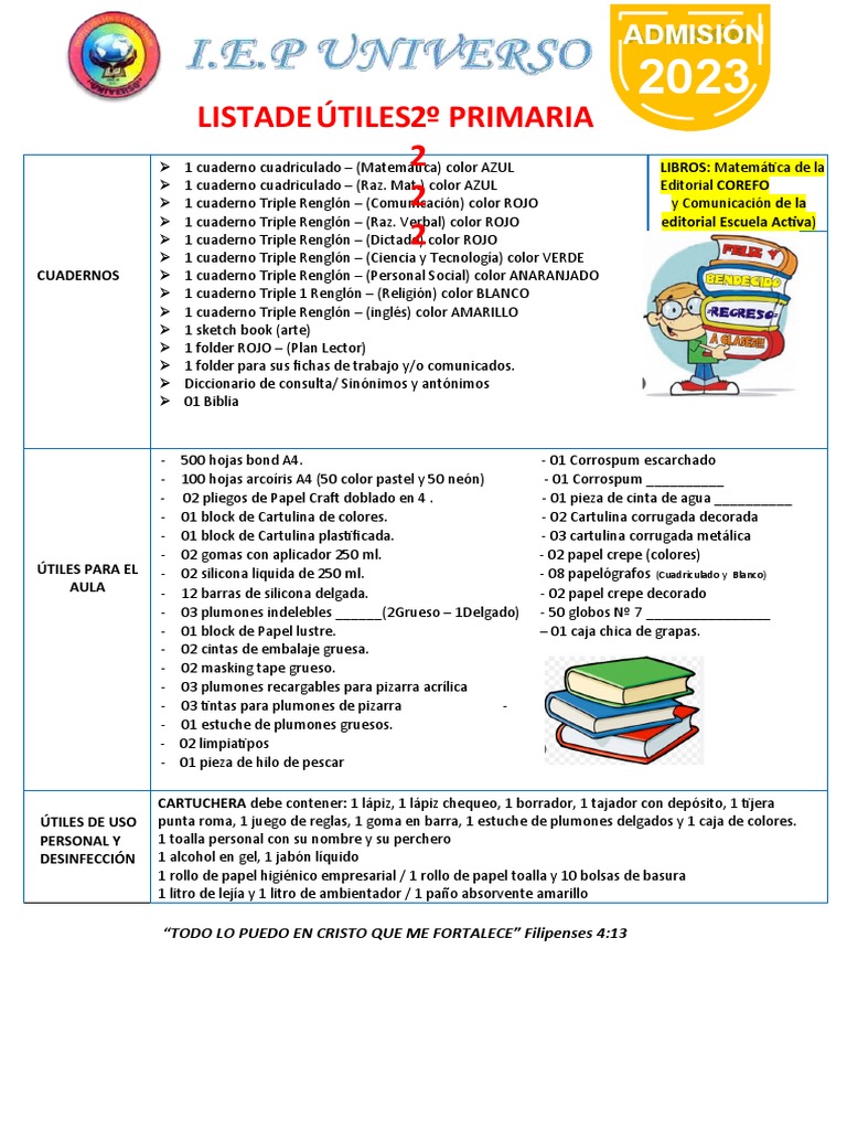 Lista de 2do Grado | PDF | Diseño gráfico | Arco iris