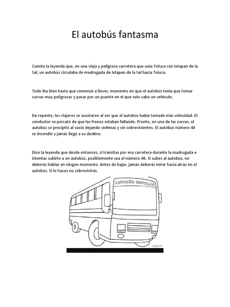 La leyenda del autobús fantasma | PDF | Diablo
