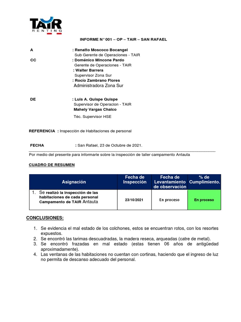 Informe de Habitabilidad | PDF