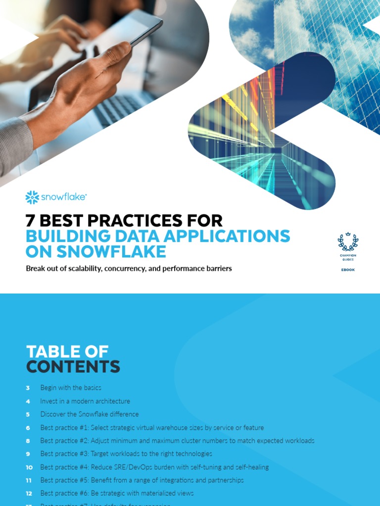 7 Best Practices For Building Data Applications On Snowflake | PDF | Cloud Computing | Scalability