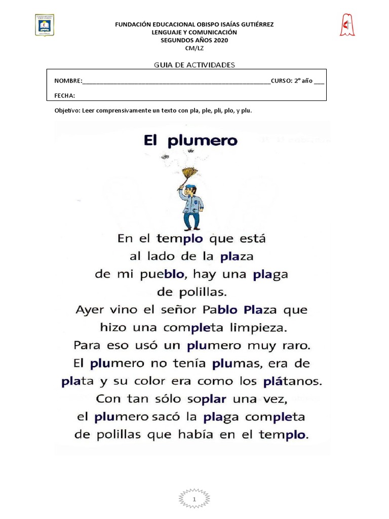 LENGUAJE 2°lectura Pla Ple.. | PDF