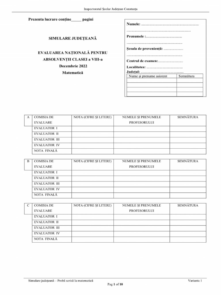 Simulare Constanta | PDF