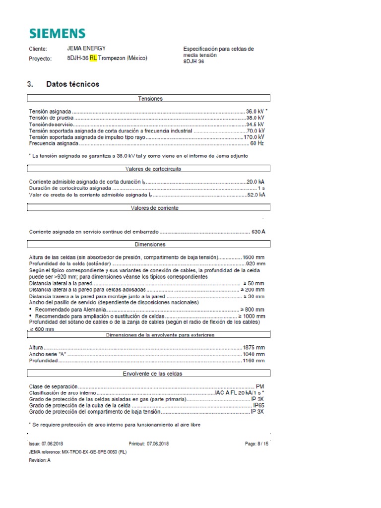 Celdas Siemens MT | PDF