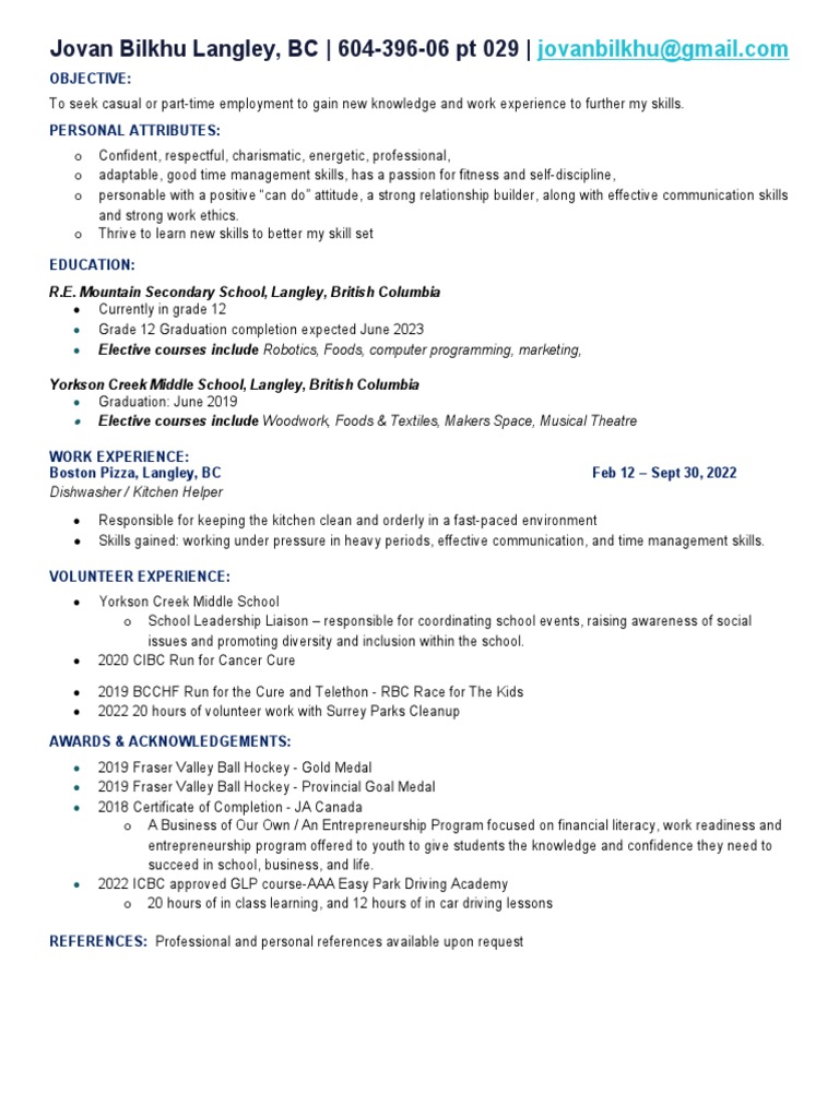 JB Resume Final | PDF