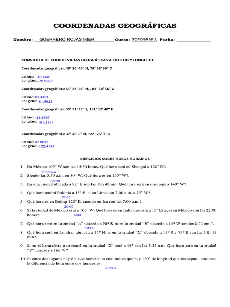 Conversión de Coordenadas Geográficas | PDF | Geofísica | Datos geográficos e información