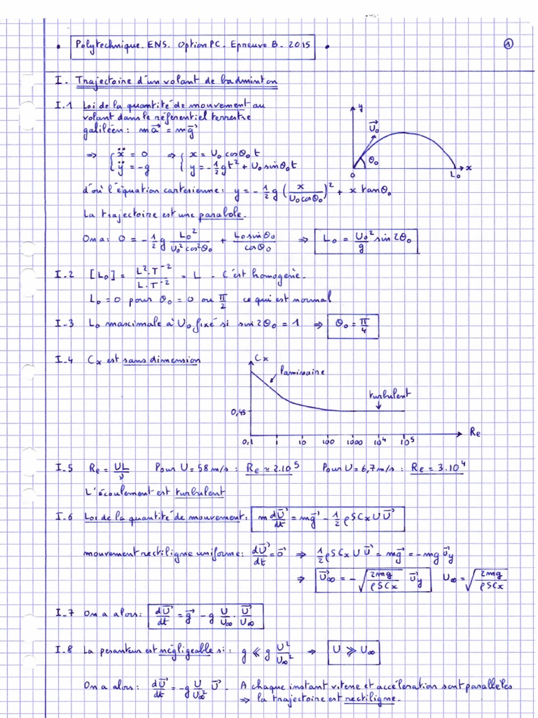 X ESPCI ENS 2015 PC Physique B Corrigé | PDF