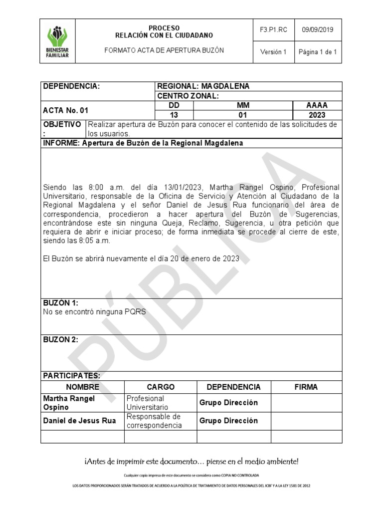 Actas 2023 | PDF