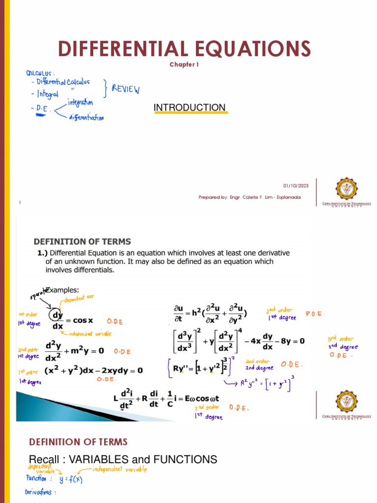 Introduction to Differential Equations | PDF | Equations | Mathematical ...