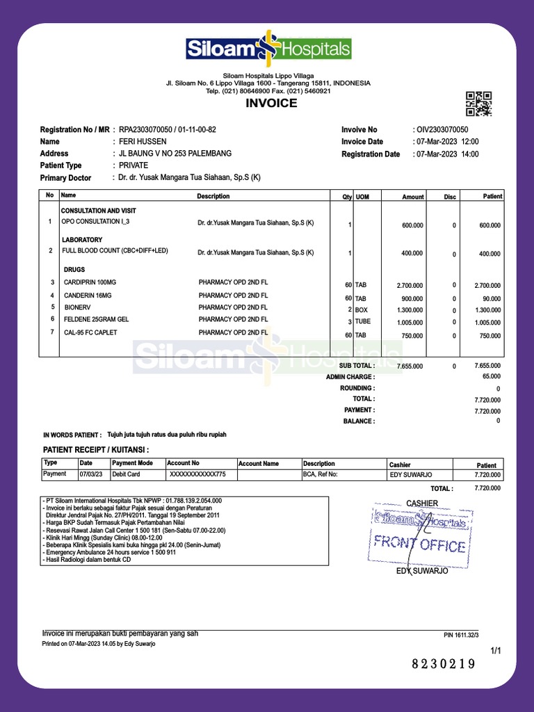 Siloam | PDF | Invoice | Accounting