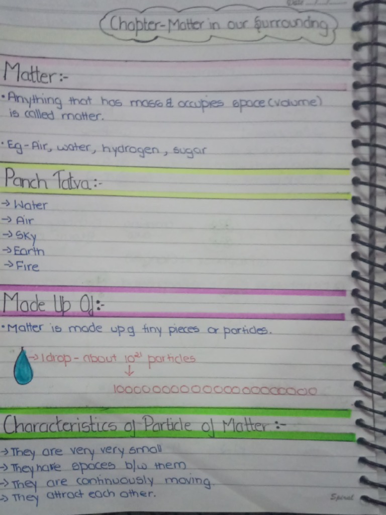 Class 9 Matter in Our Surroundings Notes | PDF | Liquids | Physics