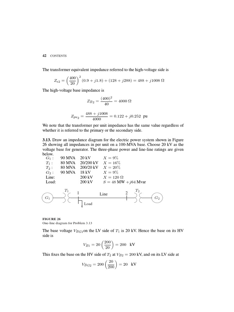 Per Unit System Solution 3.13 3.17 | PDF | Electrical Impedance ...