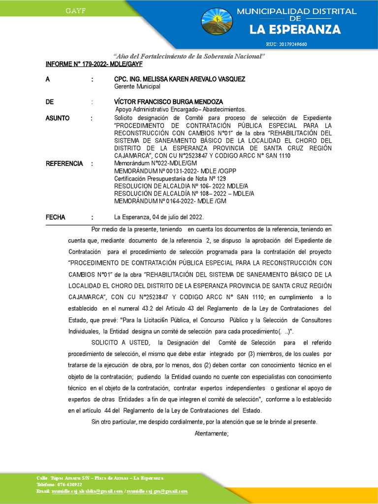 Informe-179-El-Choro - Comite | PDF | Gobierno