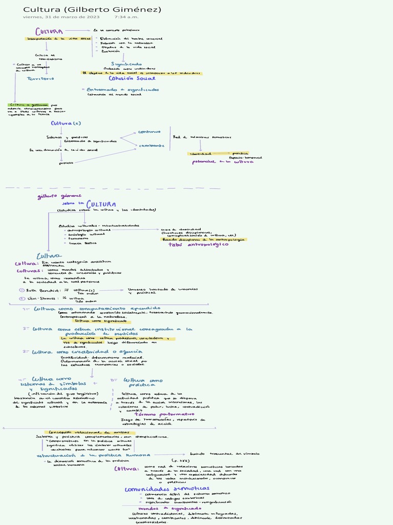Cultura (Gilberto Giménez) | PDF