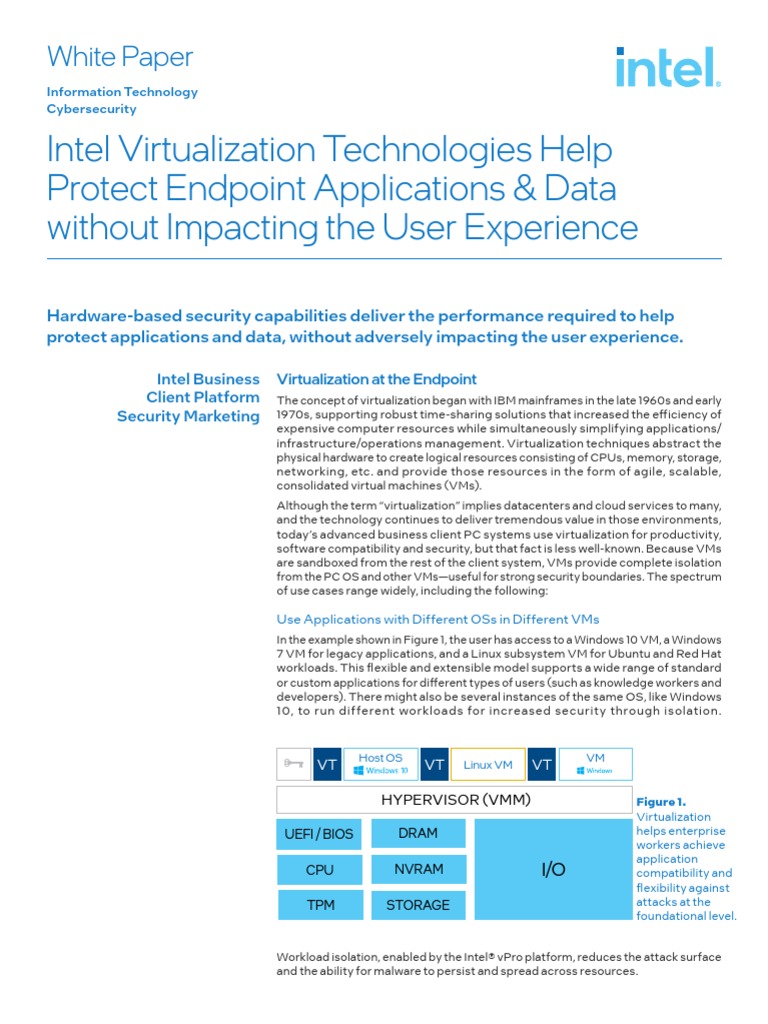 Intel Virtualization Technologies White Paper | PDF | Virtual Machine ...