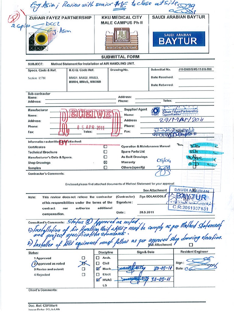 Air Handling Unit | PDF