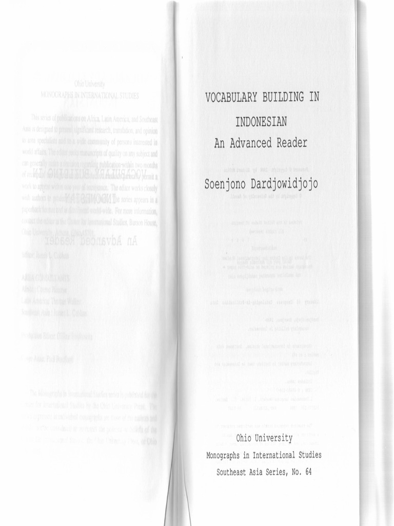 15 Vocabulary Building in Indonesian An Advanced Reader | PDF