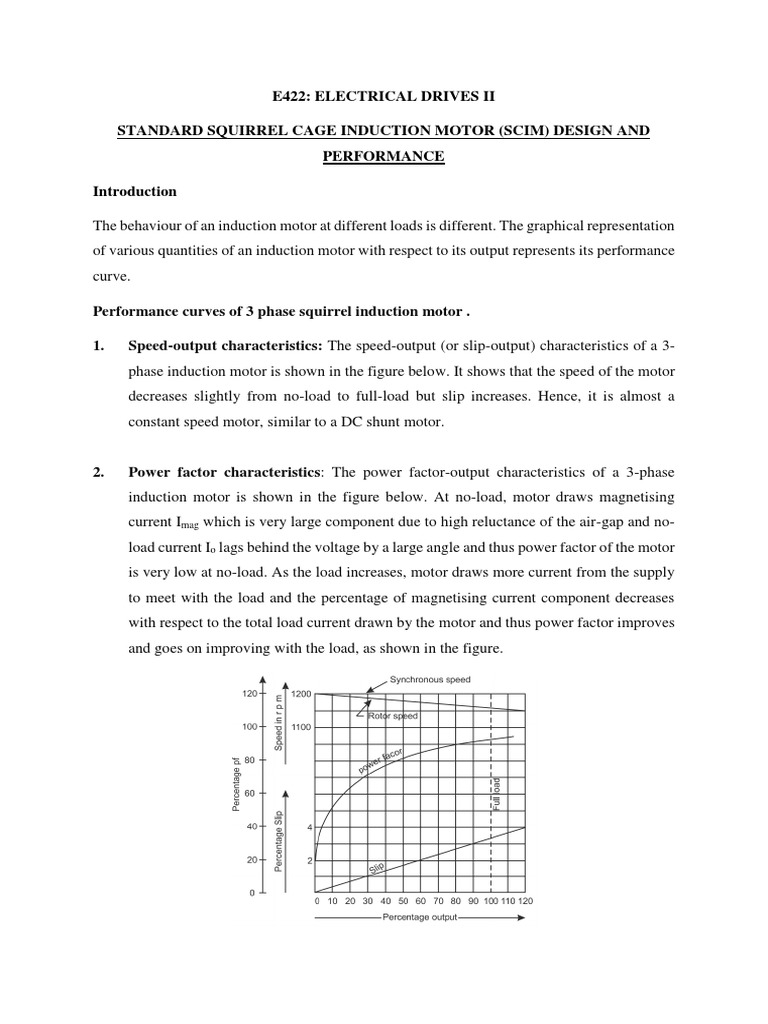 Electrical Drives: SCIM Performance | PDF | Electric Motor | Machines