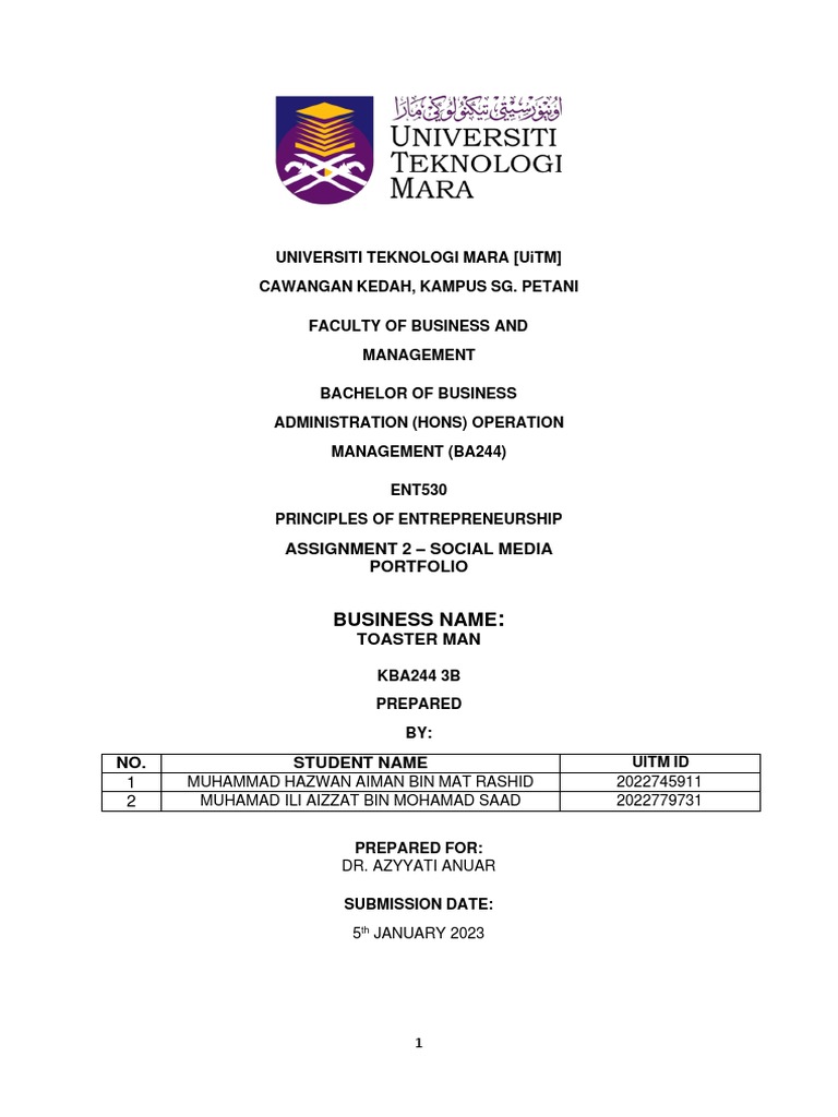 Social Media Portfolio Ent530 - Muhammad Hazwan Aiman - Muhamad Ili ...