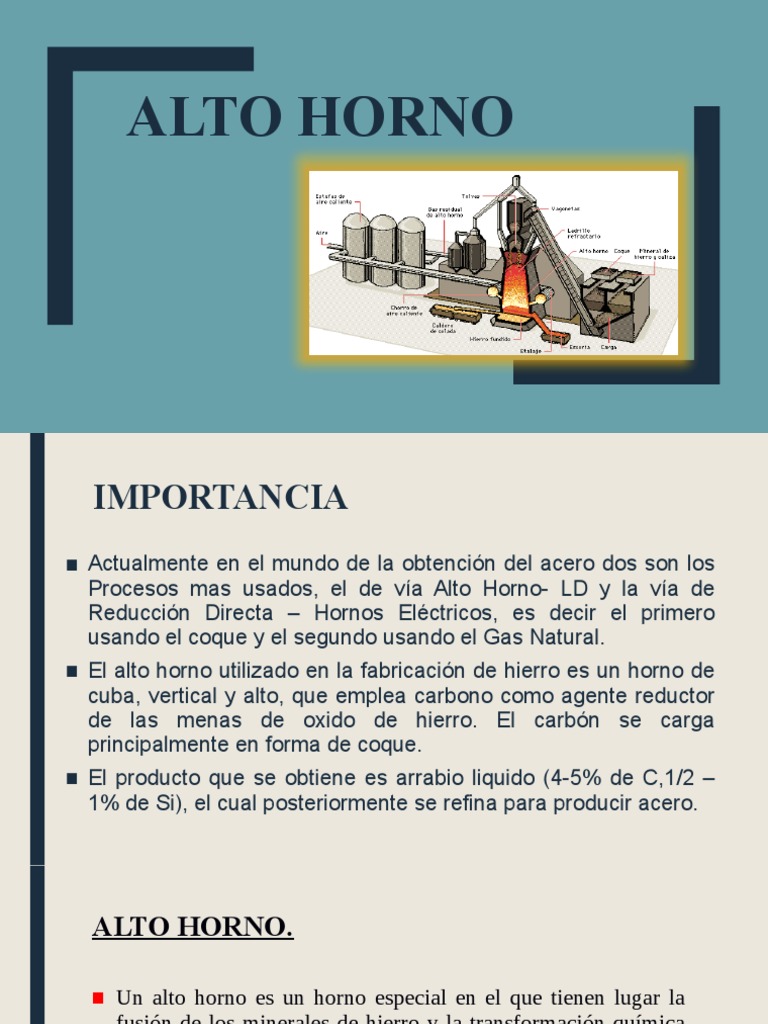 Alto Horno | PDF | Hierro | Arrabio