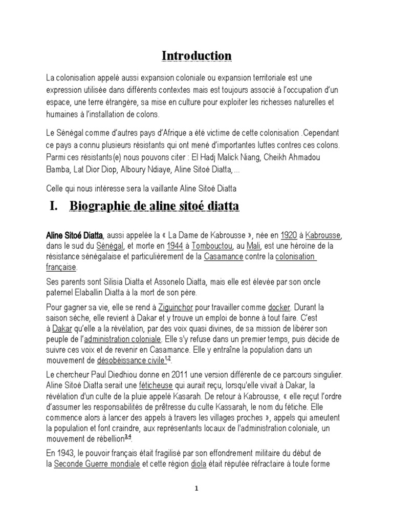Aline Sitoe Diatta | PDF