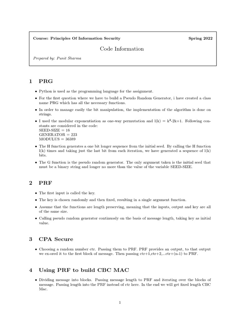 Code Documentation | PDF