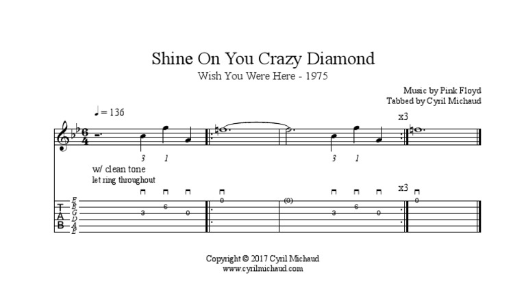 D01 Pink Floyd Shine On You Crazy Diamond | PDF