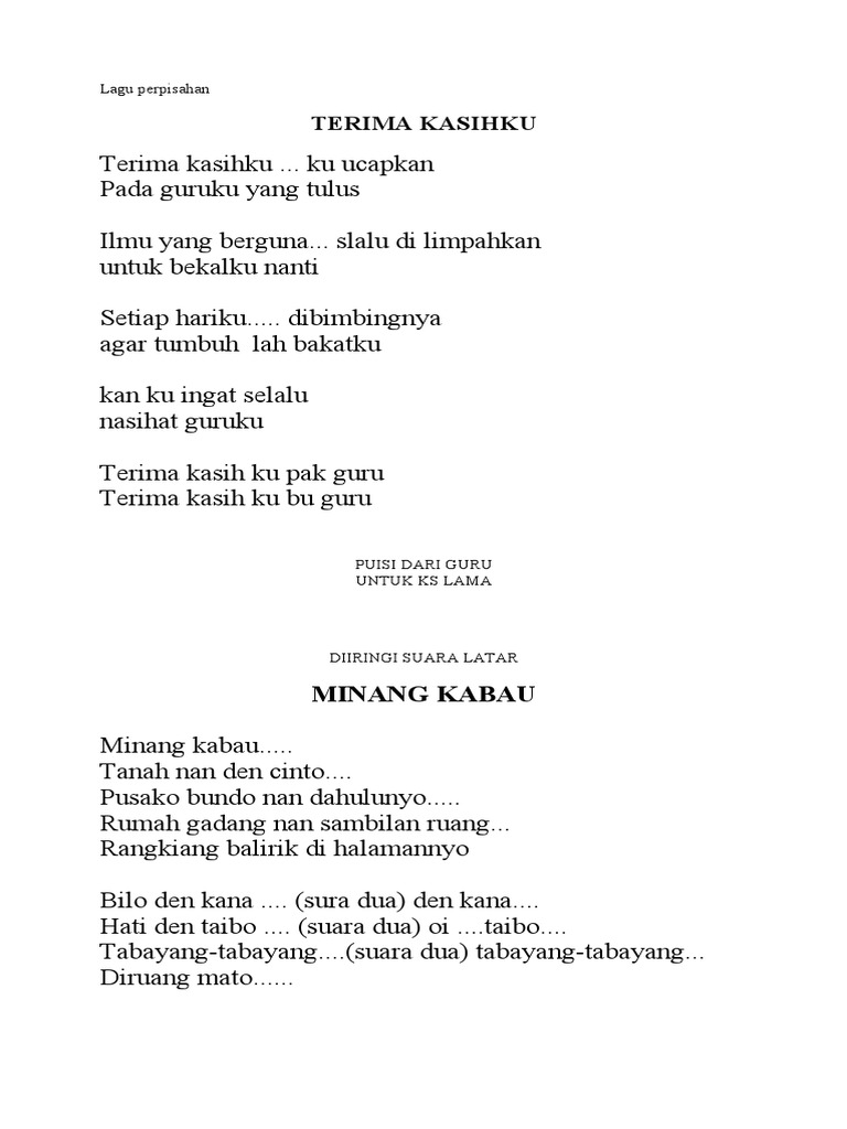 Lagu Perpisahan | PDF
