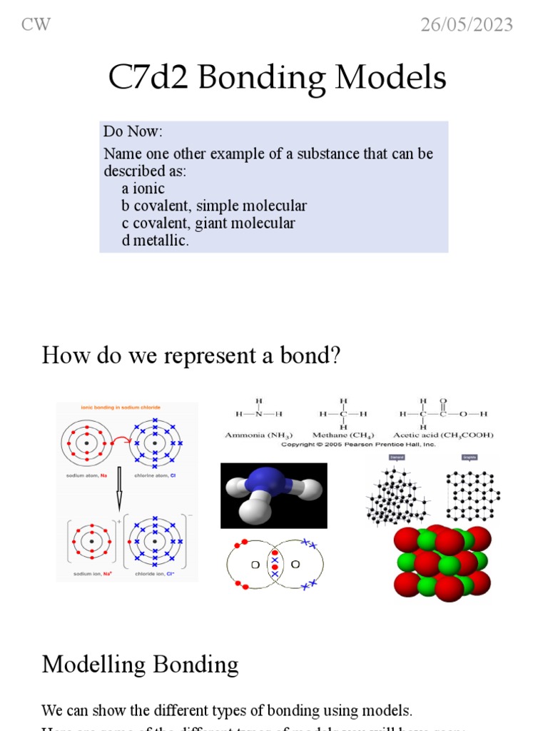 C7d2 Bonding Models DCN | PDF | Chemical Bond | Molecules