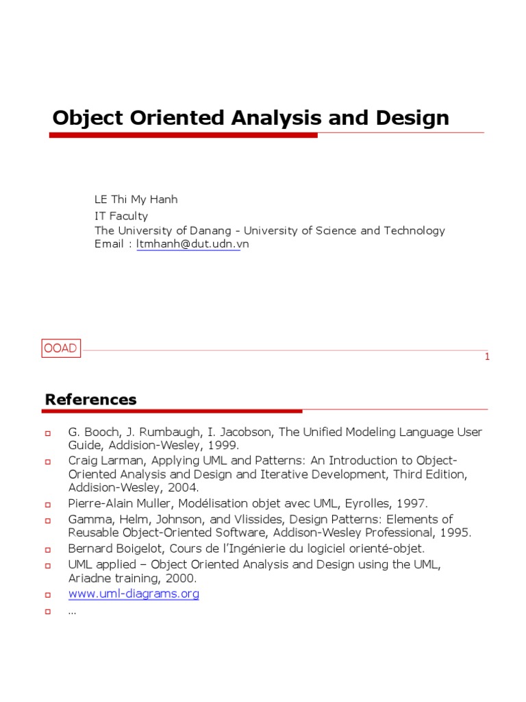 00-Introduction To The OOAD Course - v1.5 | PDF