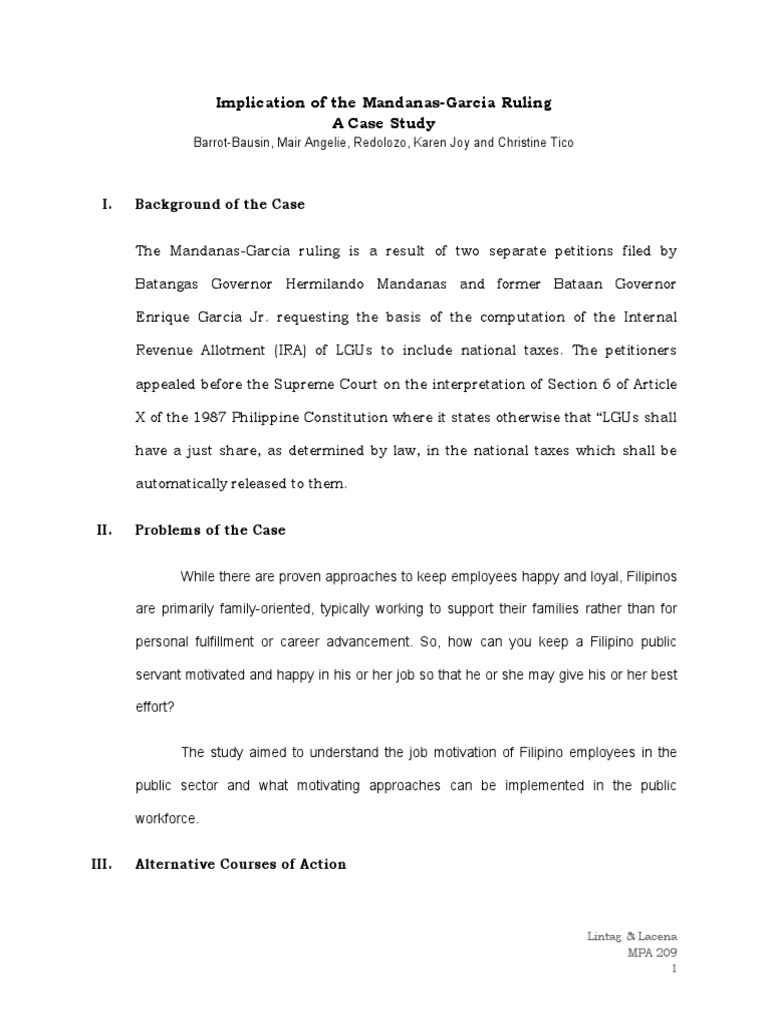 Case Study | PDF | Leadership | Incentive