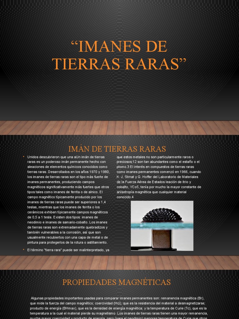 Imanes de Tierras Raras | PDF | Ciencia de los Materiales | Química