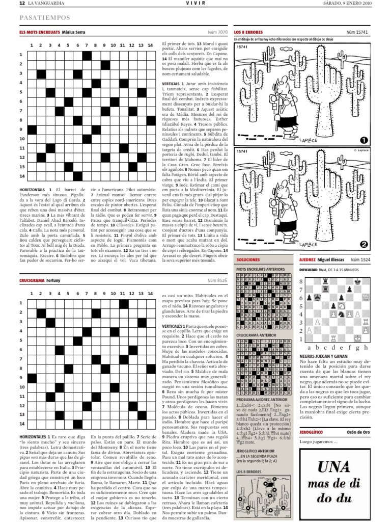 Crucigrama La Vanguardia | PDF