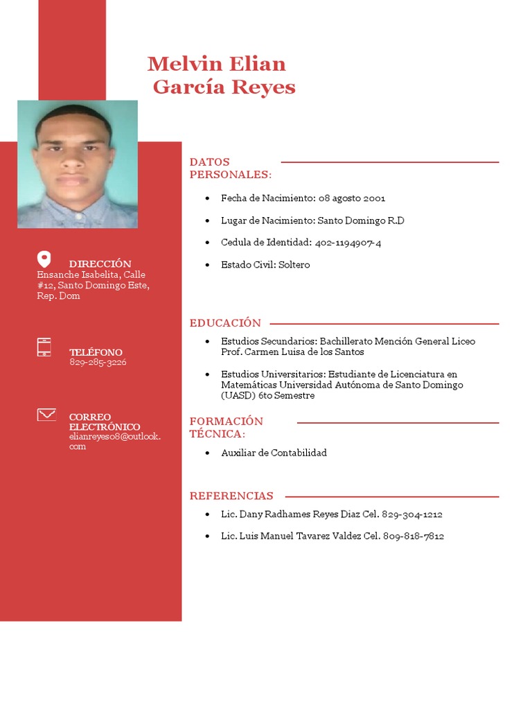 Melvin Elian Curriculum | PDF