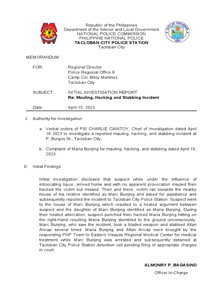 Initial Investigation Report | PDF | National Security | Government