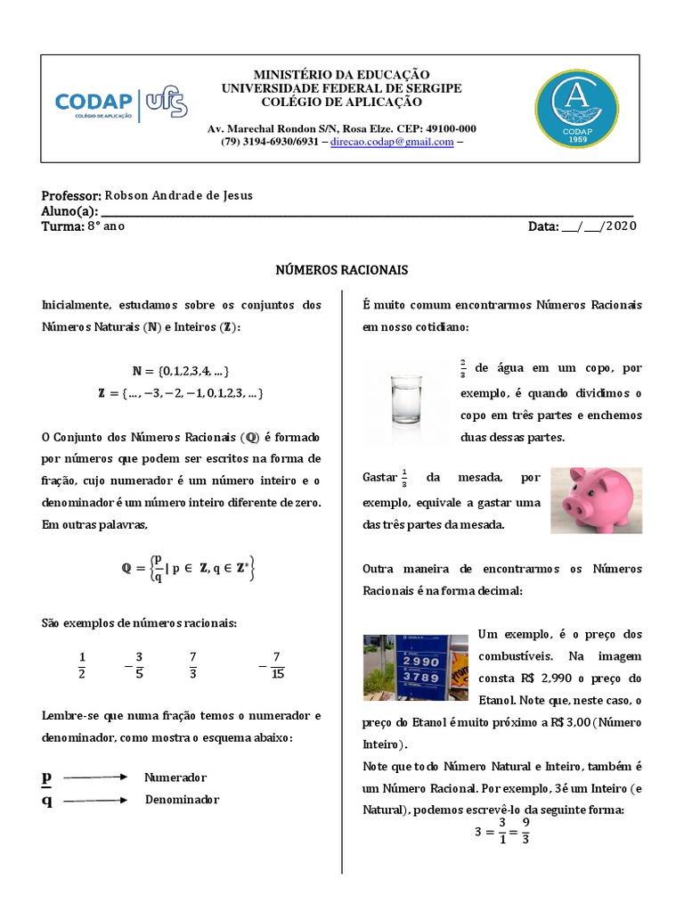 Conjunto Dos N Meros Racionais | PDF | Decimal | Número racional