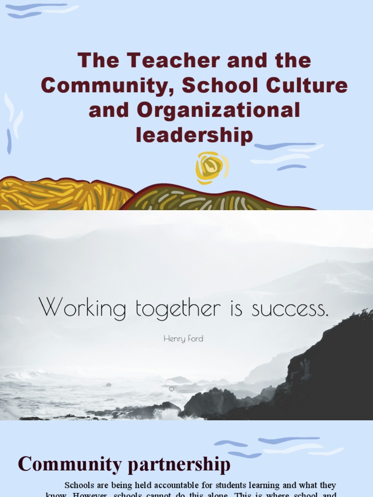 The Teacher Community School Culture | PDF | Leadership | Teachers